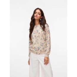 V&eacute;ro Moda VERO MODA Damen Blouson "VMCOCO L/S BOMBER AOP WVN NOOS", silber, Gr. M, bedruckt, Web, Obermaterial: 96% Polyester, 4% Elasthan, Jacken, Materialmix