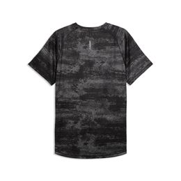 Puma Herren Laufshirt "M RUN VELOCITY AOP TEE"Puma schwarz, Gr. S, bedruckt, Web, Obermaterial: 100% Polyester, Shirts, Slim Fit Passform, kurze