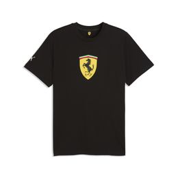 Puma Herren T-Shirt "Scuderia Ferrari Coloured Shield T-Shirt Herren", schwarz, Gr. XL, clean, Obermaterial: 100% Baumwolle. Rippe: 75% Baumwolle,