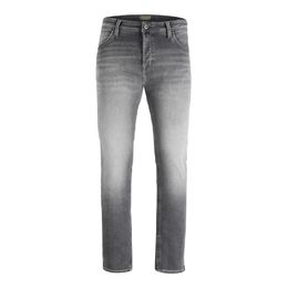 Jack & Jones JACK & JONES Herren Comfort-fit-Jeans "JJIMIKE JJFOX I.K ST", grau, Gr. 32, Abriebeffekte, Denim/Jeans, Obermaterial: 86% Baumwolle, 13% Polyester,