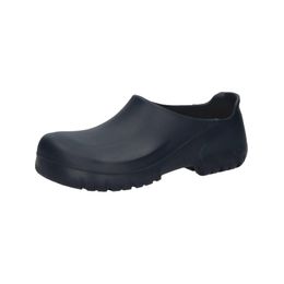 Birkenstock Damen Clog "Alpro mit Stahlkappe", Gr. 47, blau, Obermaterial: 100% Polyurethan PU., Schuhe