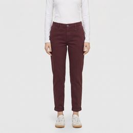 MAC Damen Chinohose, rot, Gr. 38, Web, Obermaterial: 36% Lyocell, 36% Modal, 16% Baumwolle, 10% Elastomultiester, 2% Elasthan, Hosen, Elastischer
