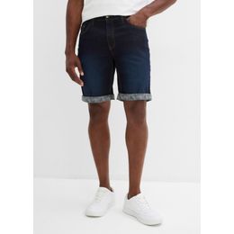 bonprix Herren Bermudas, blau, Gr. 62, Obermaterial: 98% Baumwolle, 2% Elasthan, Hosen, aus Baumwolle und Elasthan, mit Stretch-Material, regul&auml;re