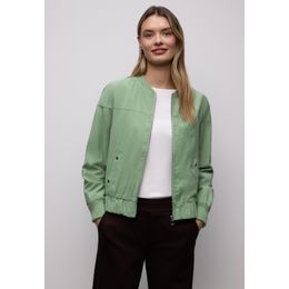 Street One Damen Blouson, gr&uuml;n, Gr. 44, unifarben, Stoff, Obermaterial: 87% Viskose, 13% Polyester. Futter: 65% Polyester, 35% Baumwolle, Jacken, mit
