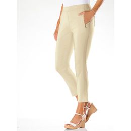 Inspirationen Damen Webhose, beige, Gr. 38, unifarben, 72% Viskose, 25% Polyamid, 3% Elasthan, Hosen