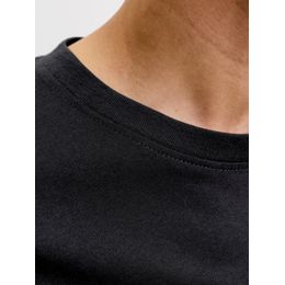 Jack & Jones JACK & JONES Herren T-Shirt "JJAERO TEE SS CREW NECK", schwarz, Gr. XS, bedruckt, Jersey, Obermaterial: 100% Baumwolle, Shirts, Baumwolle, regular fit