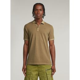 G-Star Raw G-STAR Herren Poloshirt "Dunda Overdyed Slim Poloshirt", beige, Gr. S, Obermaterial: 95% Baumwolle, 5% Elasthan, Shirts