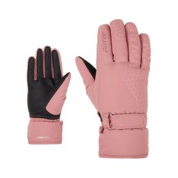 Ziener Damen Skihandschuhe "KISAR-Z AQUASHIELD DAMEN", rosa, Gr. 6,5, Polyester, Handschuhe, wasserdicht, winddicht, atmungsaktiv, warm, weiches