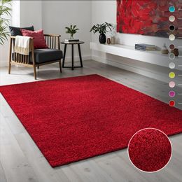 Hochflor-Teppich Sanat, B:67cm H:30mm L:230cm, rot, Kunstfaser, Teppiche, "LOCA , auch als L&auml;ufer und in Rund", Wohnzimmer, Langflor, Shaggy,