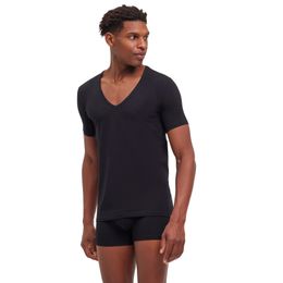 Falke Herren T-Shirt "Daily Climate Control", Gr. XL, schwarz, Single Jersey, Obermaterial: 57% Baumwolle, 38% Viskose, 5% Elasthan, Shirts, tiefer