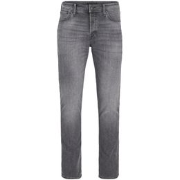Jack & Jones PlusSize Herren Comfort-fit-Jeans "JJIMIKE JJORIGINAL SQ 349 NOOS PLS", grau, Gr. 42, JACK & JONES PLUSSIZE, Abriebeffekte, Denim/Jeans, Obermaterial: 69%