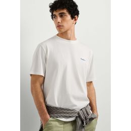 Pepe Jeans Herren T-Shirt "basic t-shirt PORTOBELLO TEE"sanftes wei&szlig;, Gr. M, 100% Baumwolle, Shirts