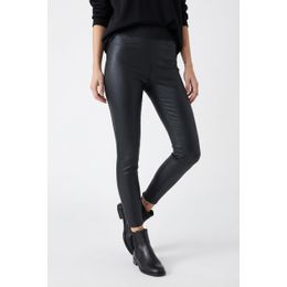 Freequent Damen Jeggings "FQSHANTAL", blau, Gr. S, unifarben, Web, Obermaterial: 76% Viskose, 21% Polyamid, 3% Elasthan, Hosen, mit breitem