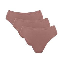 Sloggi Damen Tai-Slip "GO Daily Cotton", Gr. XXL, braun, Single Jersey, Obermaterial: 95% Baumwolle, 5% Elasthan, unifarben, Unterhosen, Glanz-Effekt
