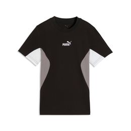 Puma Jungen T-Shirt "ESS BLOCK TEE B", schwarz, Gr. 140, Jersey, Obermaterial: 100% Baumwolle, Shirts, Kurzarm, Rundhalsausschnitt, ohne Kapuze