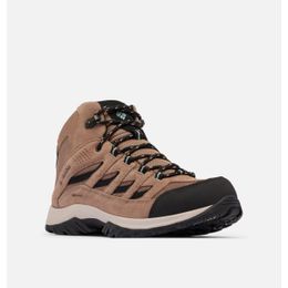 Columbia Herren Wanderschuh "CRESTWOOD MID WATERPROOF", Gr. 42, blau, Mesh, Synthetik, Schuhe, wasserdicht