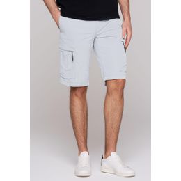CMPD Herren Cargoshorts, wei&szlig;, Gr. S, bedruckt, Web, Material: 71% Polyamid, 29% Polyester, Hosen, mit Ges&auml;&szlig;taschen