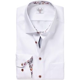 MARVELIS Herren Businesshemd, wei&szlig;, Gr. 41, Web, Obermaterial: 100% Baumwolle, Hemden