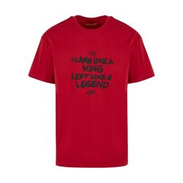 Herren T-Shirt "Upscale by Mister Tee Herren Like A Legend Oversize Tee", rot, Gr. M, UPSCALE BY MISTER TEE, bedruckt, 100% Baumwolle, Shirts