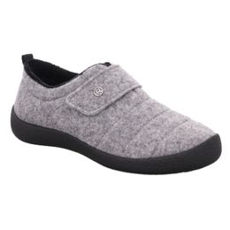 Rohde Damen Hausschuh "D.Olbia", Gr. 38, grau, Filz, meliert, Schuhe, Homeslipper, Wohlf&uuml;hlschuh aus Filz mit Klettverschluss