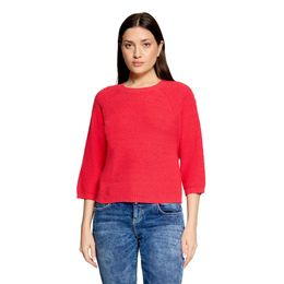 Cartoon Damen Strickpullover "Damen mit Rundhalsausschnitt", rot, Gr. 42, Obermaterial: 80% Baumwolle, 20% Polyamid, Pullover