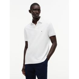 Tommy Hilfiger Herren Poloshirt "1985 REGULAR POLO", wei&szlig;, Basic, Gr. S, unifarben, Piqu&eacute;, Obermaterial: 97% Baumwolle, 3% Elasthan, Shirts, aus
