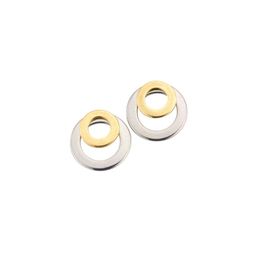 Firetti Damen Paar Ohrstecker &raquo;Schmuck Geschenk Titan Ohrschmuck Ohrringe bicolor&laquo; 9,5mm, Titan