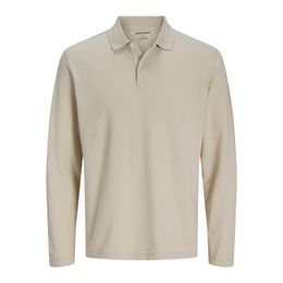 Jack & Jones Herren Poloshirt &raquo;JJKANE POLO LS&laquo; Baumwollmischung, regular fit beige XS
