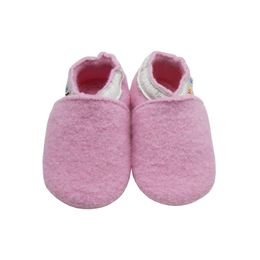 Yalion Filz-Baby-Lauflernschuhe mit rutschfester, harter Sohle &ndash; Rosa | Gr.: 17/18