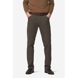 MEYER Herren Chinos "Chicago 2-5628", braun, Gr. 28, unifarben, 98% Baumwolle, 2% Elasthan, Hosen, raffiniert eingearbeitete Micro Structure