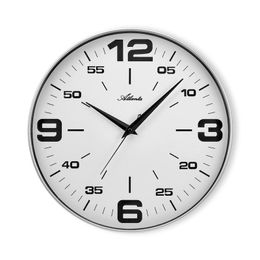 Atlanta Unisex Wanduhr Wohnzimmer, Esszimmer, K&uuml;che, Arbeitszimmer, Flur, B&uuml;ro, G&auml;stezimmer schwarz-wei&szlig; &Oslash; 40cm