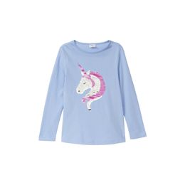 S.oliver Shirt M&auml;dchen Gr&ouml;&szlig;e 104/110 taubenblau / graumeliert / lilameliert / schwarz