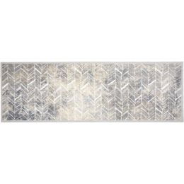 Astra Fu&szlig;matte &raquo;Miabella 736&laquo; rechteckig 7 mm H&ouml;he Sauberlaufmatte, saugf&auml;hig, Schmutzfangmatte, waschbar, rutschfest grau Kunstfaser B : 50cm 1 Stk.,
