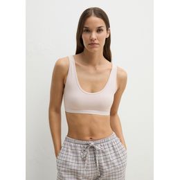 Marc O'Polo MARC O'POLO Damen Bralette-BH, Gr. M, beige, Jersey, Obermaterial: 95% Baumwolle, 5% Elasthan, BHs