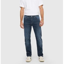 MAC Herren Straight-Jeans "Flexx-Driver", blau, Gr. 35, Denim/Jeans, Obermaterial: 86% Baumwolle, 10% Polyester, 4% Elasthan, Jeans, super elastisch