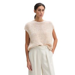 Marc O'Polo MARC O'POLO Damen Strickpullover "aus B&auml;ndchengarn", beige, Gr. XXL, unifarben, Obermaterial: 84% Baumwolle, 16% Polyamid, Pullover