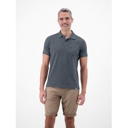 Lerros Herren Poloshirt "Polo in Jersey-Qualit&Scaron;t mit Brusttasche aus reiner Baumwolle", grau, Gr. XL, 100% Baumwolle, Shirts