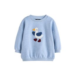 next Sweatshirt boy size 104 Gentian / mottled blue / Wine red / White