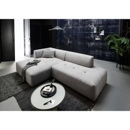 OTTO home 3-Sitzer &raquo;Leonardo&laquo; Ottomane mit XXL-Liegefl&auml;che grau B/H/T: 269cm x 70cm x 153cm, Struktur weich, Ottomane links