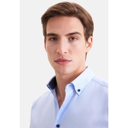 Seidensticker Herren Businesshemd "Schwarze Rose"blau, Gr. 41, unifarben, 100% Baumwolle, Hemden, Regular 1/1 Button-Down-Kragen Uni