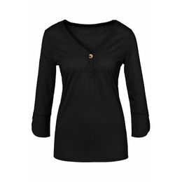 Lascana Blusenshirt in schwarz | Gr.: 40-42