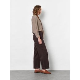 Toni Damen Toni Schlupfhose &raquo;Sue Wide Chic 7/8&laquo; aus bi-elastischem Leichtflanell, 7/8-L&auml;nge braun 36, N-Gr