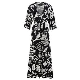 Aniston SELECTED Maxikleid in schwarz-wei&szlig; | Gr.: 42