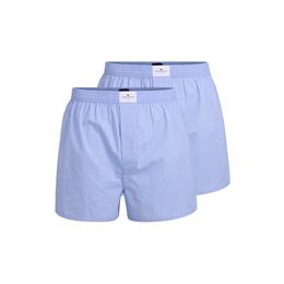 Tom Tailor Herren Tom Tailor Webboxer &raquo;Dakota&laquo; Packung, weich, bequem, basic, locker, atmungsaktiv, mit Logo, breiter Bund blau L