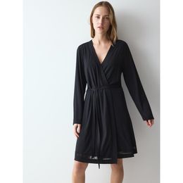 Triumph Damen Morgenmantel &raquo;Comfort Allure Robe&laquo; weich und pflegeleicht schwarz 40/42