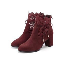 Lascana High-Heel-Stiefelette in bordeaux | Gr.: 35