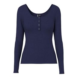 Pieces Oberteil mit langen &Auml;rmeln in Maritime Blue | Gr.: L