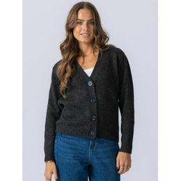 TeeShoppen Strickjacke Knitted Cardigan in Dark Grey | Gr.: L