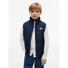 Tommy Hilfiger Herren Steppweste Kinder bis 16 Jahre, Druck blau 12 (152)