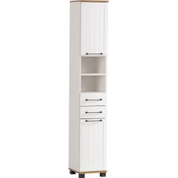 Hochschrank Schildmeyer, B:30,3cm H:180,9cm T:32,6cm, wei&szlig;, FSC-zertifizierter Holzwerkstoff, Badezimmer, Schr&auml;nke, "Jelda, Hochschrank, Made in